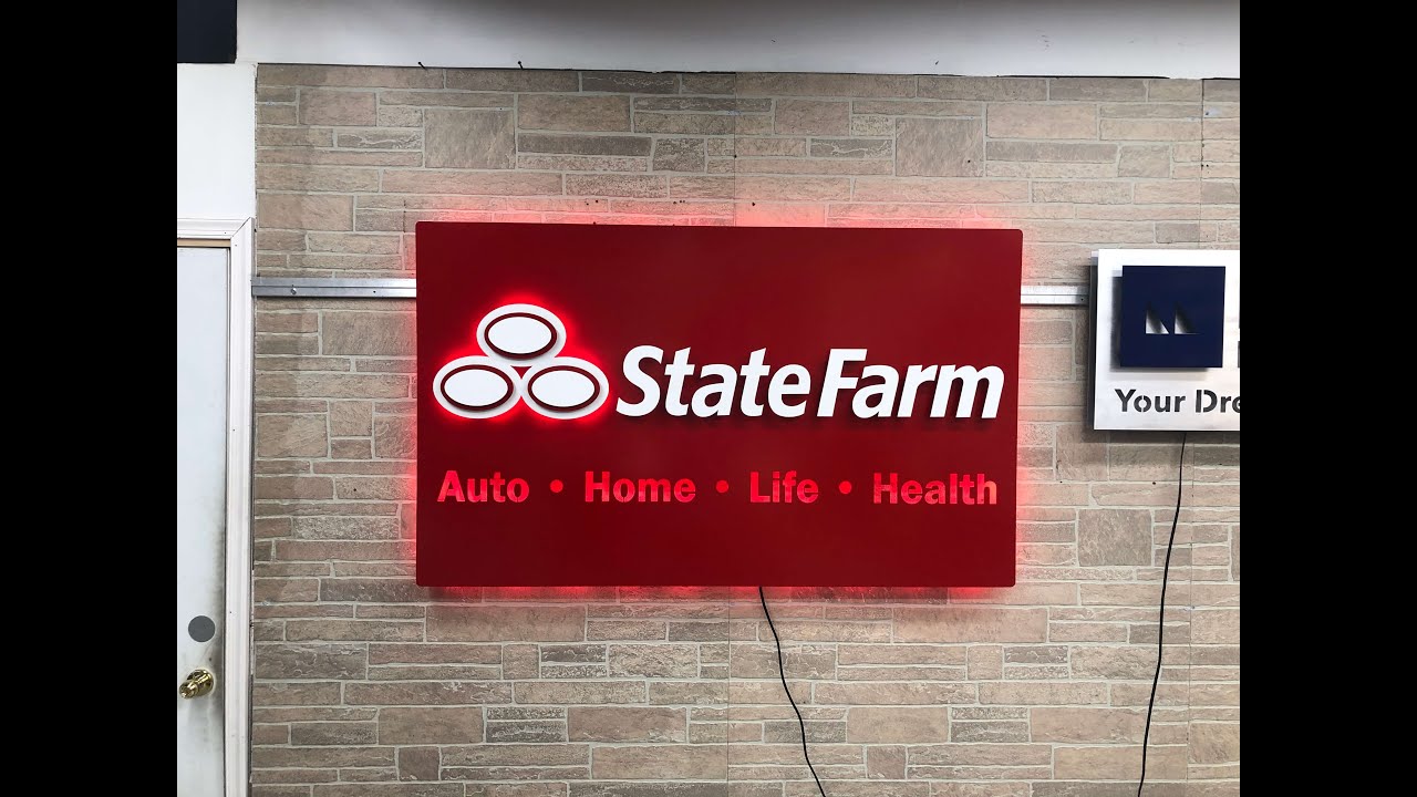 Custom metal business signage- State Farm | ShieldCo Art - YouTube