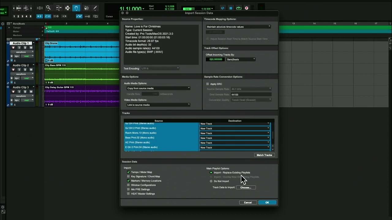 Importing Session Data in Pro Tools - YouTube