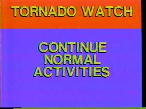 WVTV 18 - Tornado Watch break-in graphics [54 sec] (1985) - YouTube