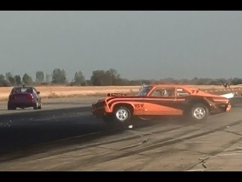 Chevrolet Nova SS Almost Crash At Dragstrip Vs. Opel Calibra Turbo ...