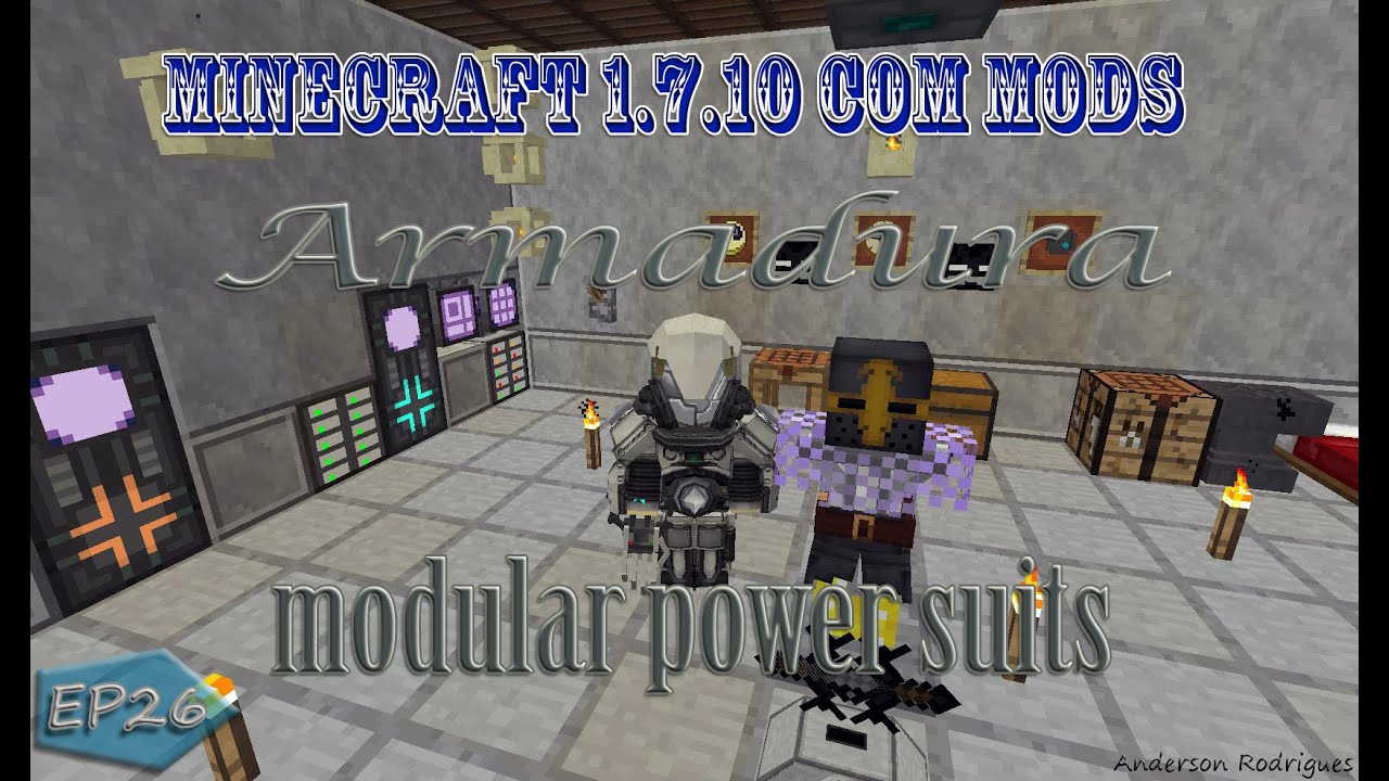 Minecraft 1 7 10 com Mods - Armadura - Modular power suits EP 26 - YouTube