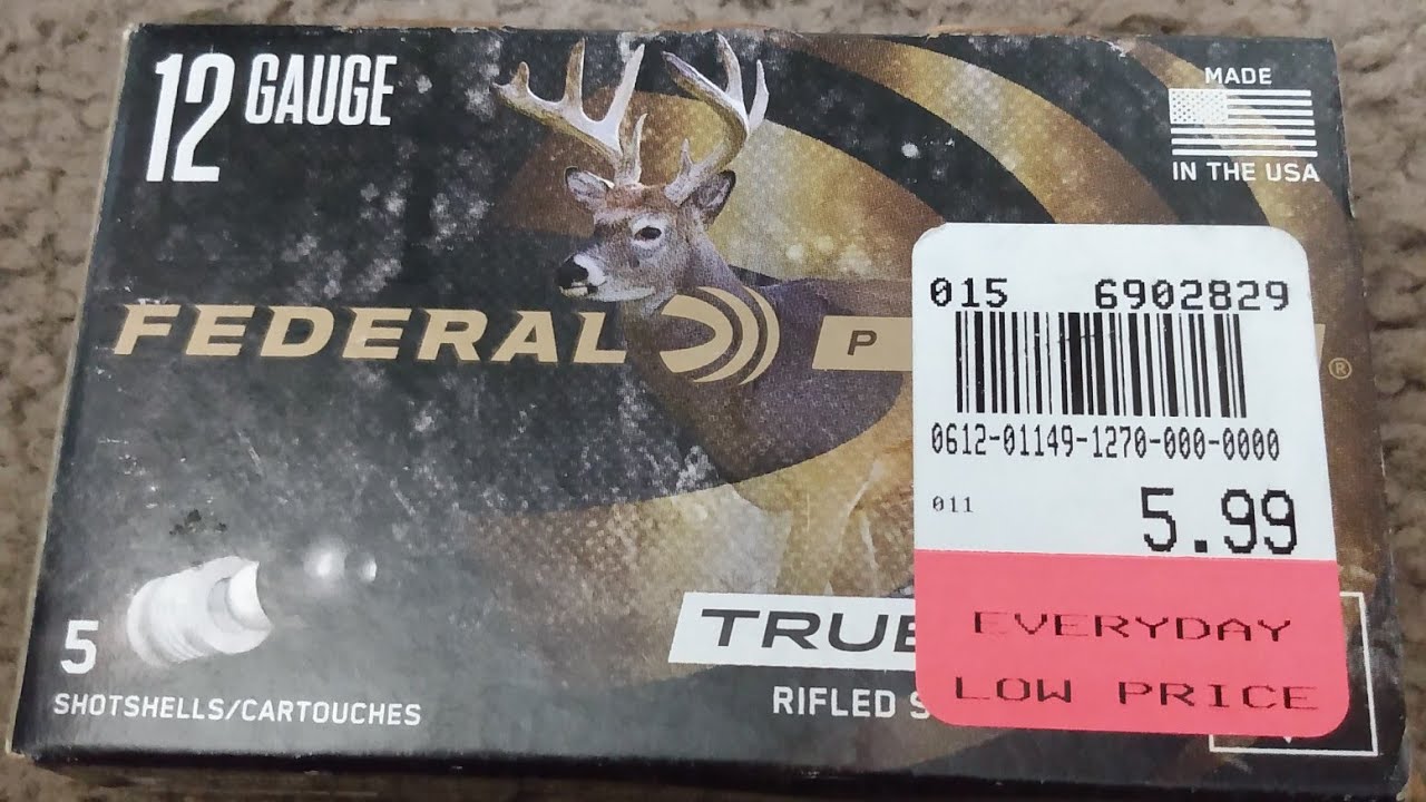 THE AMMO OUTLINED #3- FEDERAL 12 GAUGE TRU-BALL RIFLED SLUG & FEDERAL ...