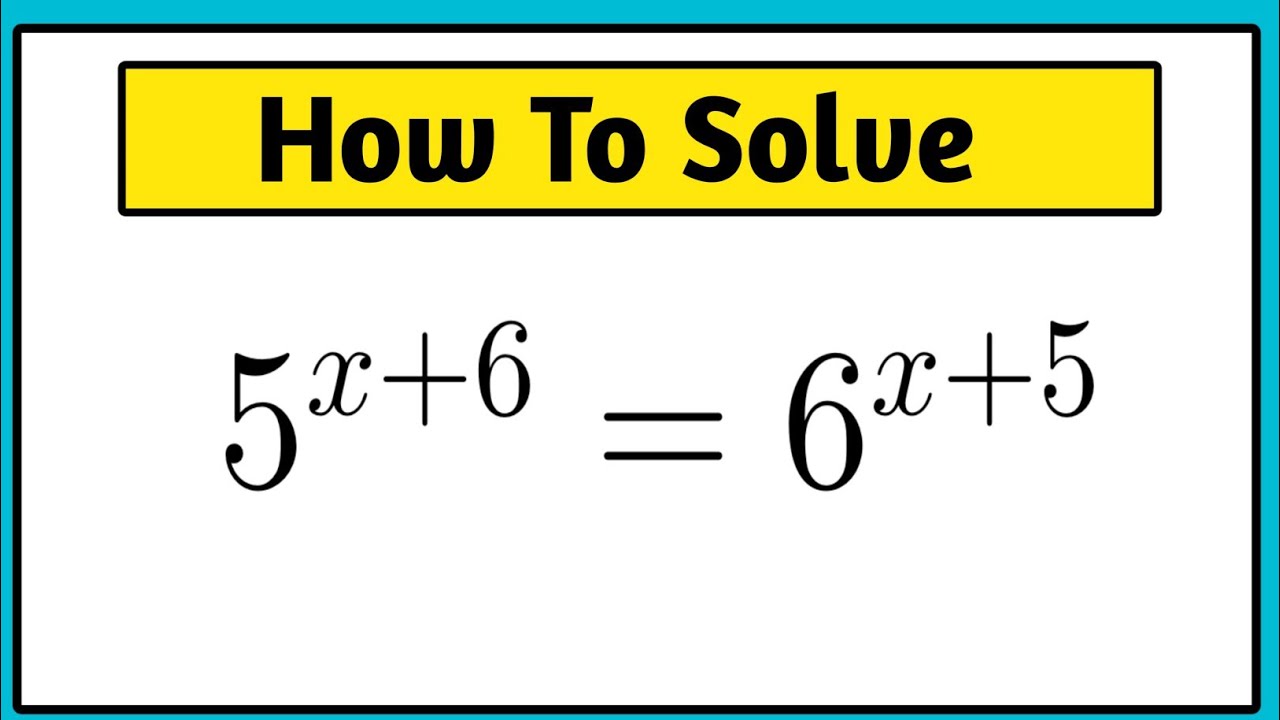A Nice Exponential Equation | Solve for X=? - YouTube