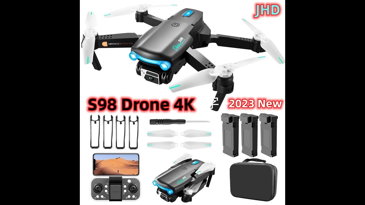JHD 2023 New S98 Drone Remote Control Drone with 4K Camera Dual Camera Wifi Aerial Photography ...