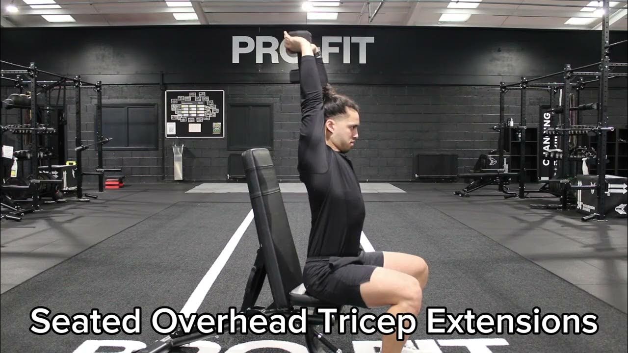 Seated Overhead Tricep Extensions - YouTube
