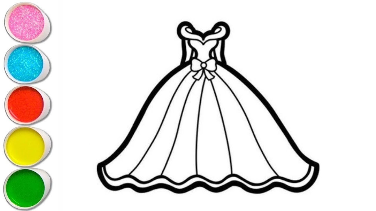 Frock drawing || How to draw frock || Dress drawing easy drawing ...