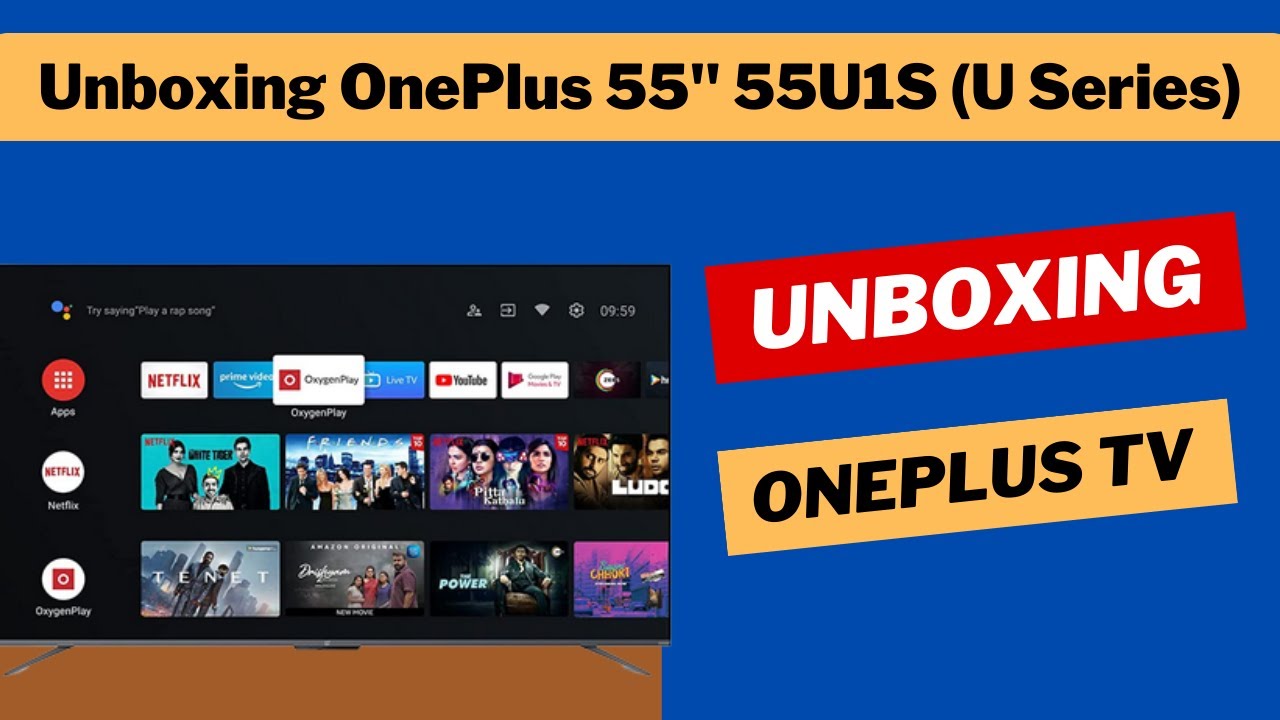 OnePlus U Series 55 Inch 4K LED Smart Android TV Unboxing || OnePlus ...