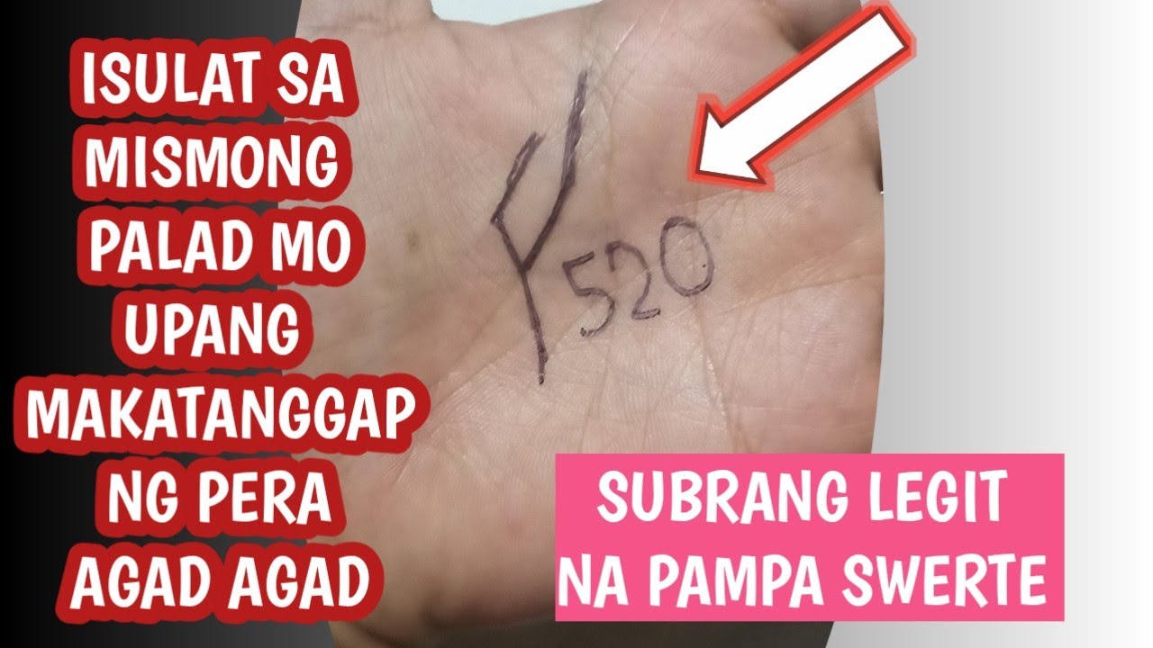 ISULAT SA MISMONG PALAD ANG PAMPA SWERTE METHOD NA ITO DALI UNEXPECTED ...
