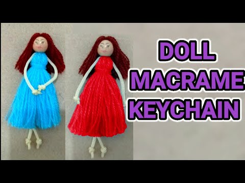 TUTORIAL MEMBUAT SOUVENIR GANTUNGAN KUNCI BONEKA CANTIK DARI BENANG WOL ...