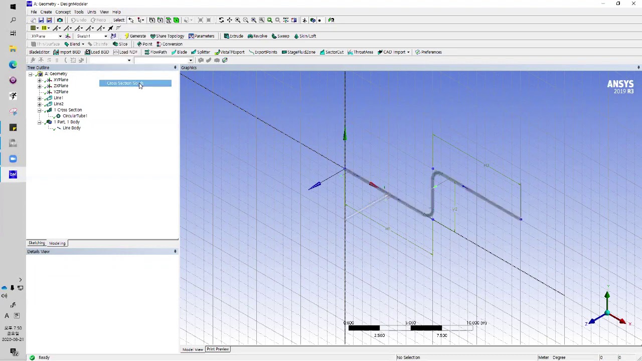 ANSYS Pipe 1D element, Structural-Thermal analysis, ver 2019 - YouTube