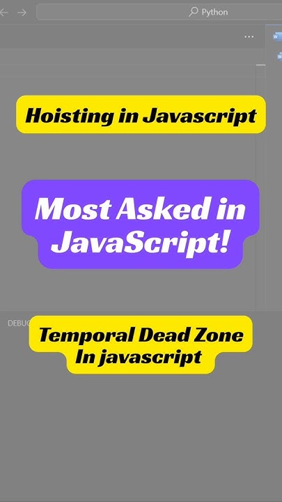 Hoisting & TDZ in javascript #javascriptinterviewquestions #coding #interviewquestions # ...