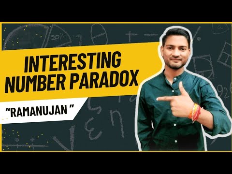 Srinivasa Ramanujan's Interesting Number Paradox || G.H. Hardy ...