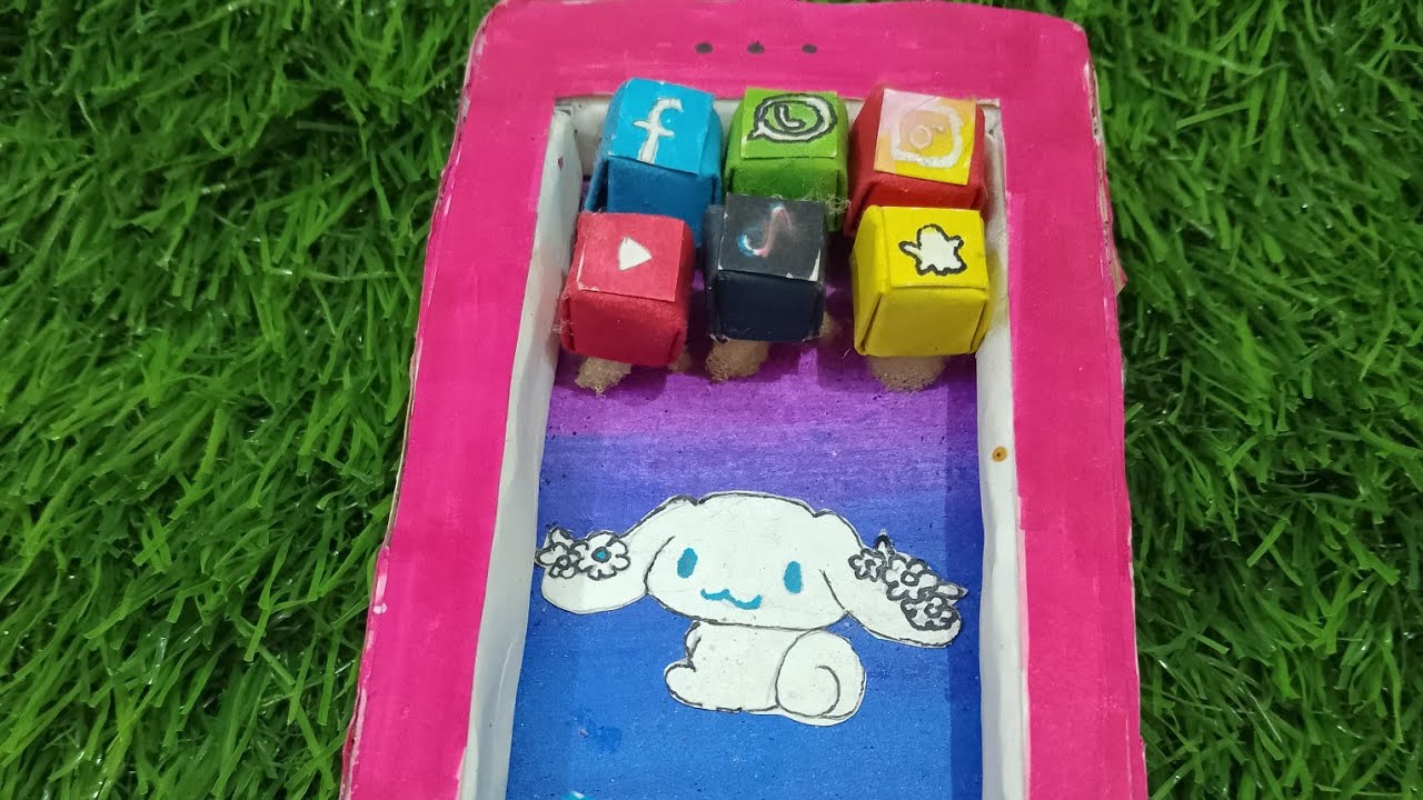 DIY phone with paper#cute paper phone - YouTube