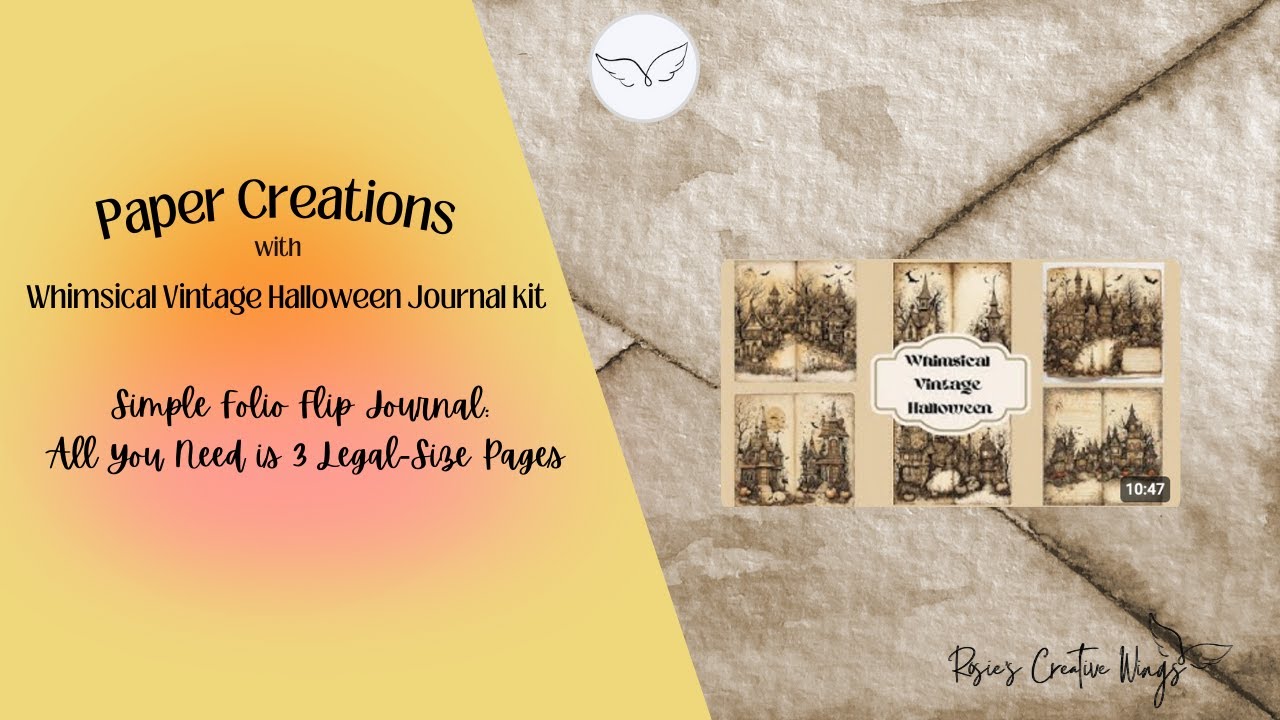 Whimsical Vintage Journal kit: Simple Folio Flip Journal All You Need ...