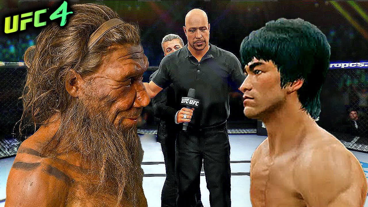 Homo Neanderthal vs. Bruce Lee (EA sports UFC 4) - Rematch - YouTube
