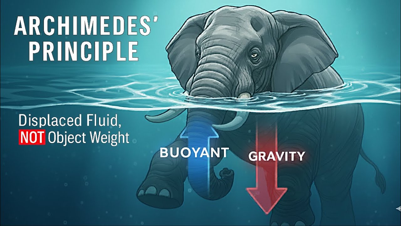 Why Heavy Things Float: Archimedes Principle and Buoyant Force - YouTube