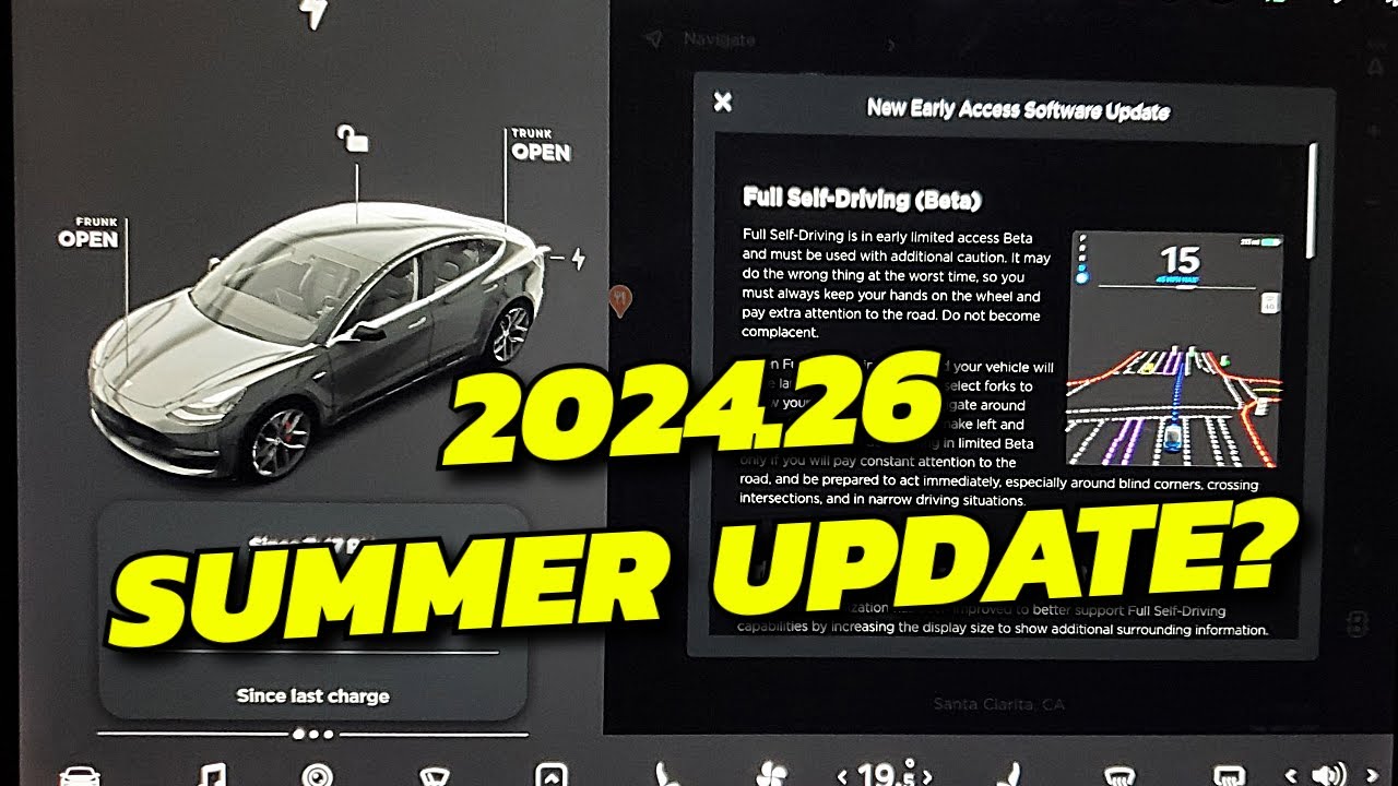 NUOVO SOFTWARE TESLA: ARRIVA il SUMMER UPDATE? 2024.26 - YouTube