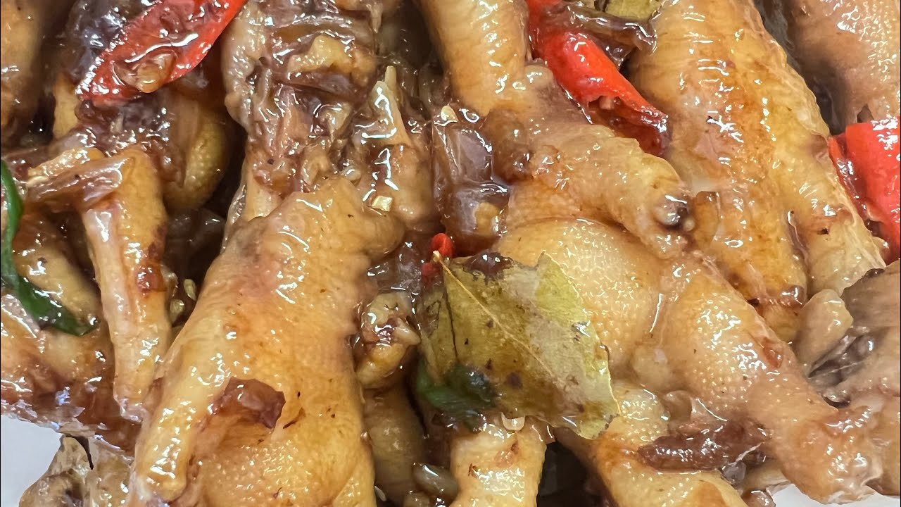 SPICY CHICKEN FEET ADOBO |RECIPE |COOKING ||SHY DY - YouTube