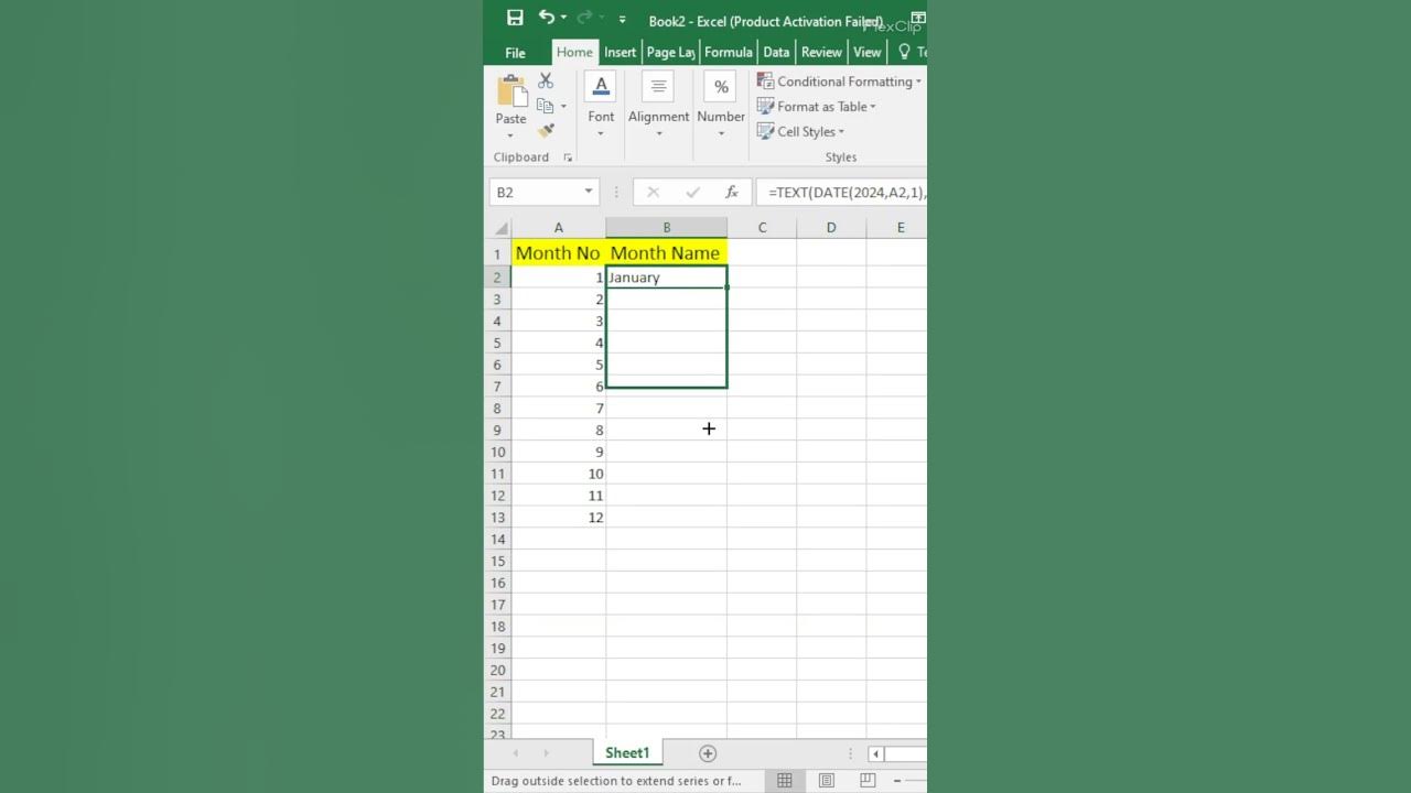 Num To Month Convert In Excel Foryou Love Excel Exceltutorial Database Exceltips Shorts
