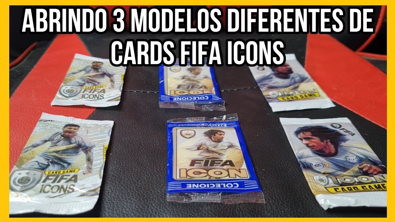 ABRINDO 3 MODELOS DIFERENTES DE CARDS FIFA ICONS - YouTube