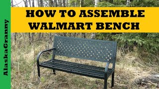 Assemble Garden Bench Mainstay Walmart