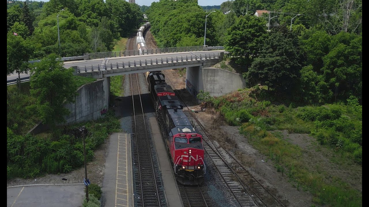 RAILREEL Monster Time CN 424 CN 425 Woodstock Ontario July 7 2024 - YouTube