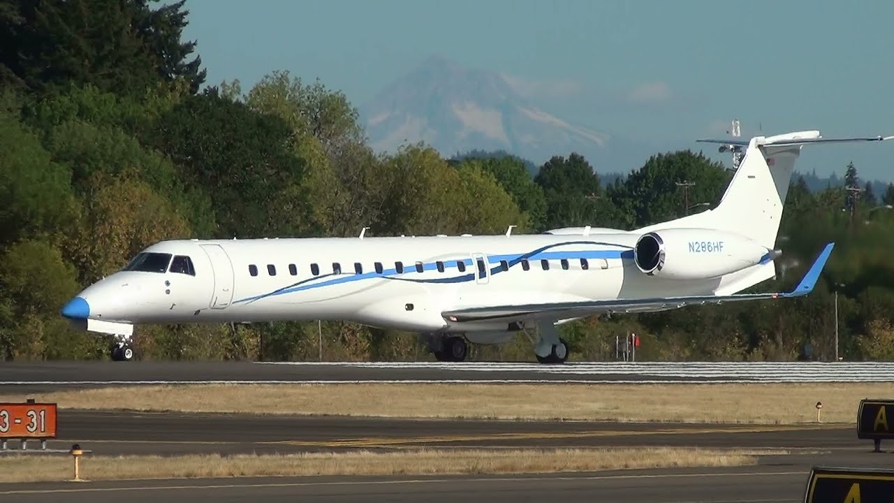 Untitled (Intel) N286HF ERJ-145 Takeoff Hillsboro Airport (HIO) - YouTube