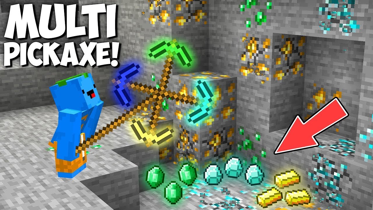 I found SUPER MULTI PICKAXE in Minecraft ! SECRET TEASURE TOOL ! - YouTube