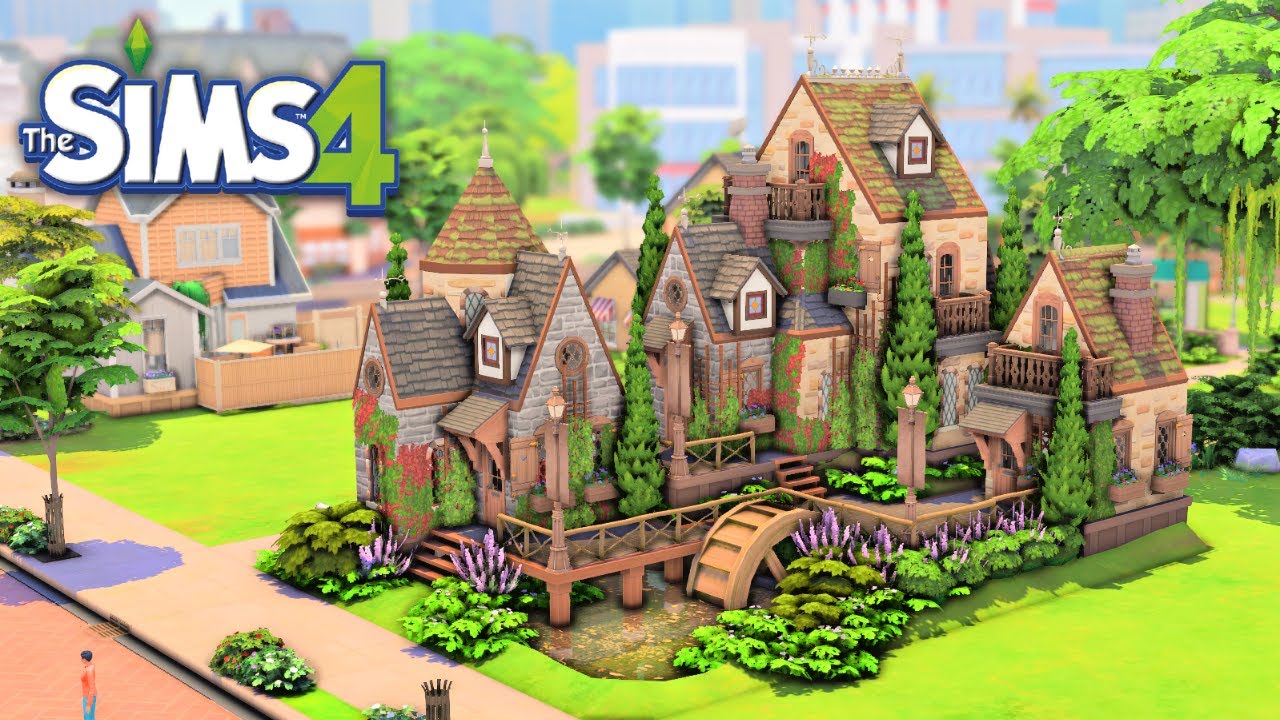 Tiny Mossy Town | #20kTinyTown by @JubieSims ! | No CC | Sims 4 Speed ...