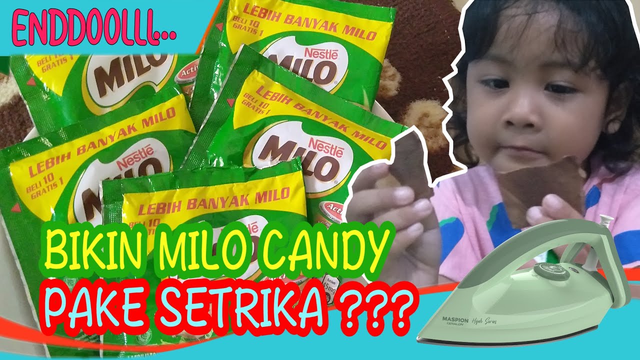 MEMBUAT MILO CANDY PAKE SETRIKA || SUPER ENAK DAN RENYAH KRIUK-KRIUK ...