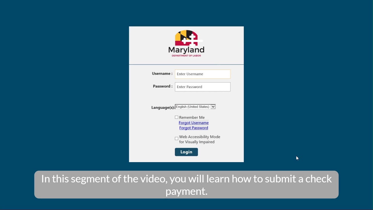 Maryland Unemployment Insurance BEACON Employer Payments - YouTube
