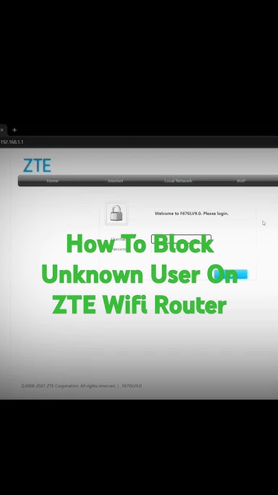 How to block Unknown User On ZTE Wifi Router || Easy and Short Tricks - YouTube