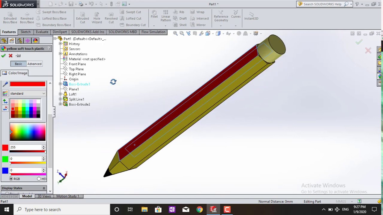 Pencil in Solidworks - YouTube