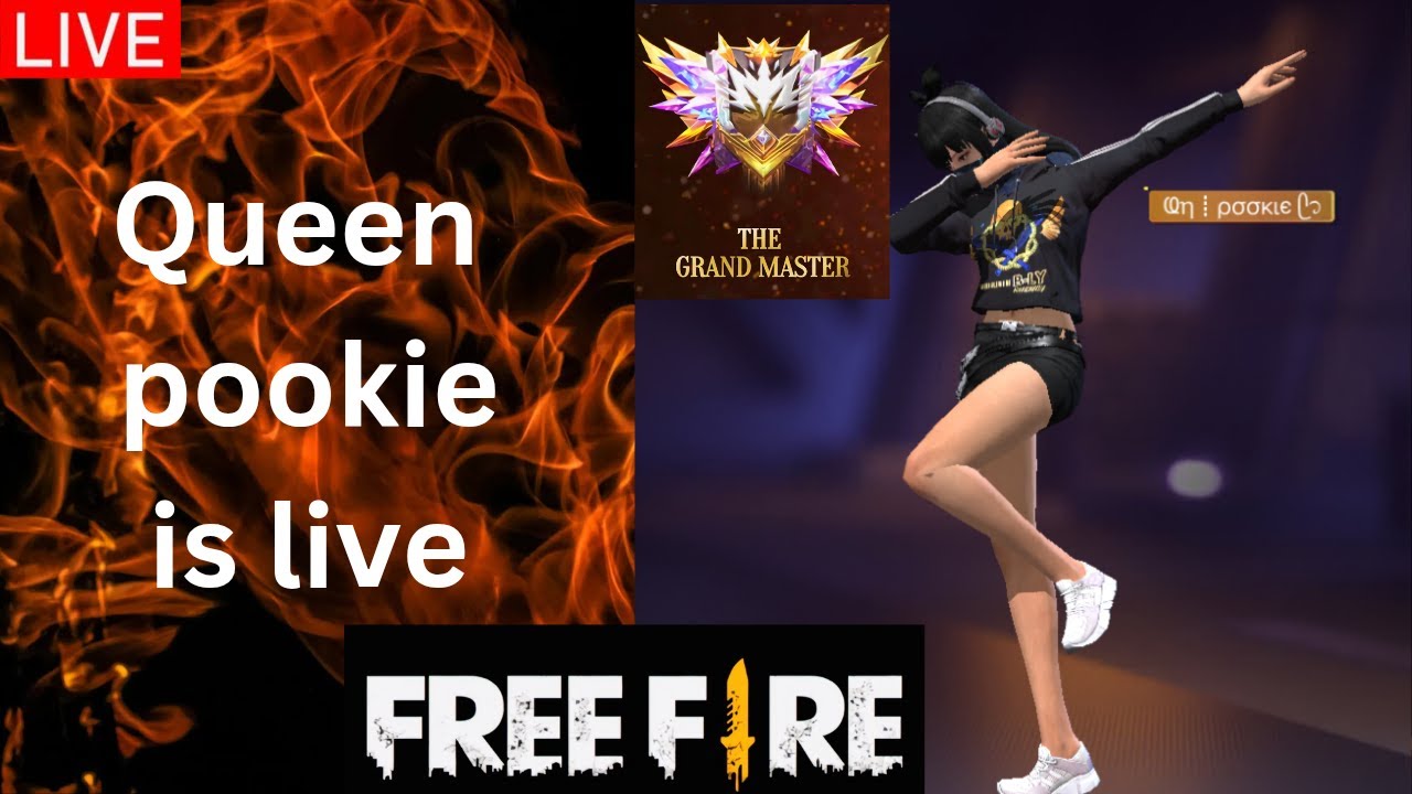 🔴 Queen pookie is LIVE | FREE FIRE BR RANK PUSH to Grandmaster ️‍🔥 # ...