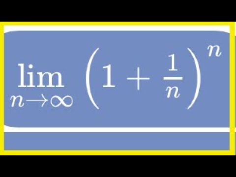 Limit (1+1/n)^n réal analysis - YouTube