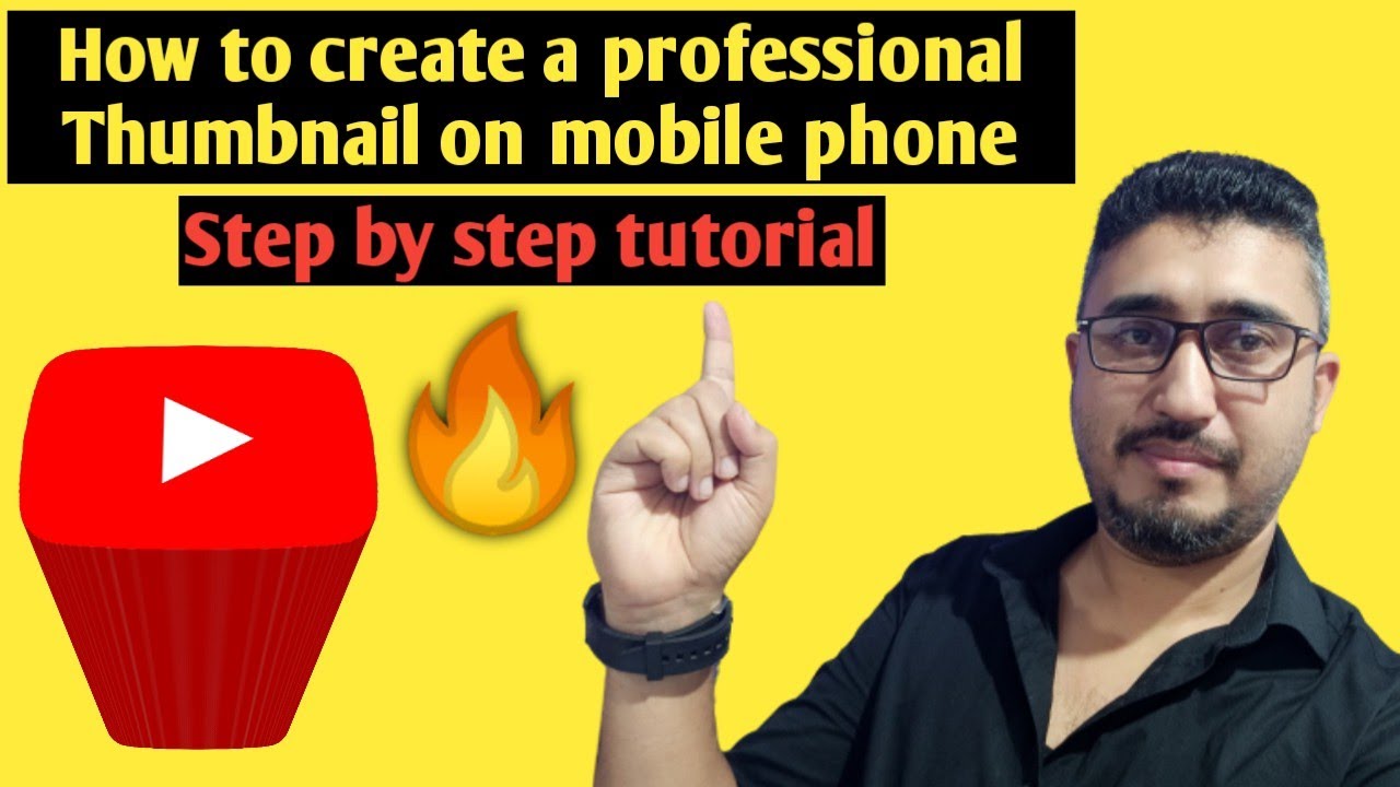 How to Create a Professional Thumbnail on Mobile Phone 🍊 #pixellab Step ...