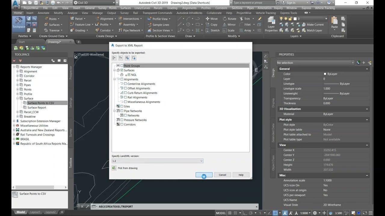 how to export your AutoCAD Civil 3d surface to (xyz) csv points #shortvideo - YouTube