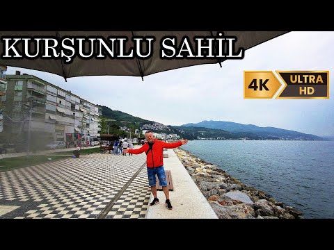 【4K】Kurşunlu Sahili - Kurşunlu plajı - Kurşunlu Gemlik - Bursa city tour - جولة في مدينة بورصة