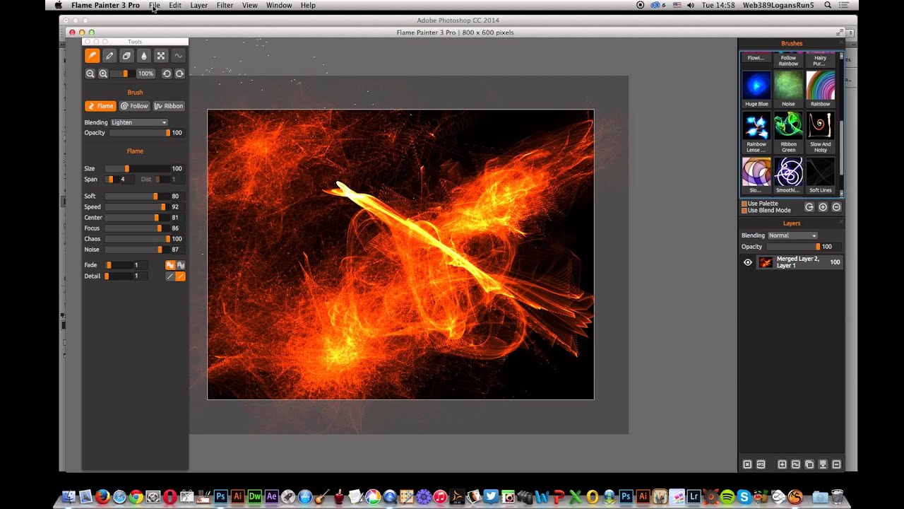 Photoshop : Import flames and fire - Flame painter Pro into Photoshop ...