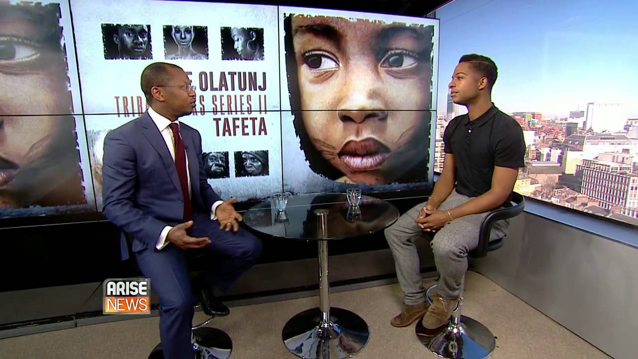 Ayo Adeyinka of Tafeta discussing Babajide Olatunji's Tribal Marks ...