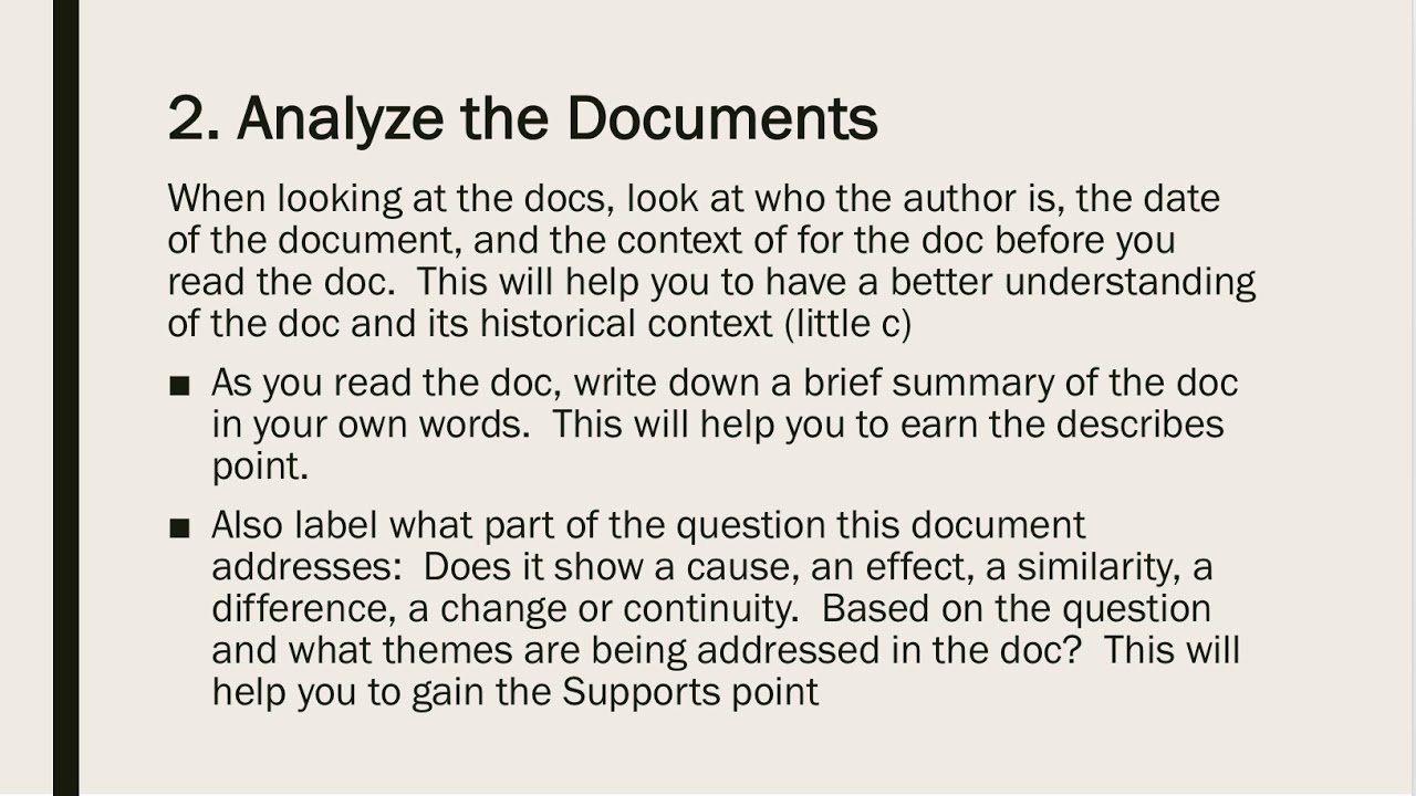 How do we write a DBQ Essay? - YouTube