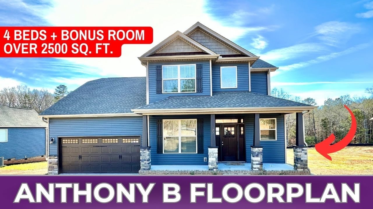 Greenville SC New Construction Homes for Sale - Anthony B Floorplan By ...