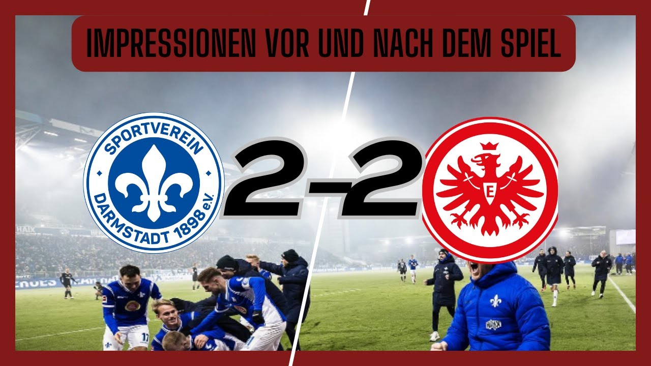 SV DARMSTADT 98 - EINTRACHT FRANKFURT! Darmstadt erzielt den Ausgleich ...