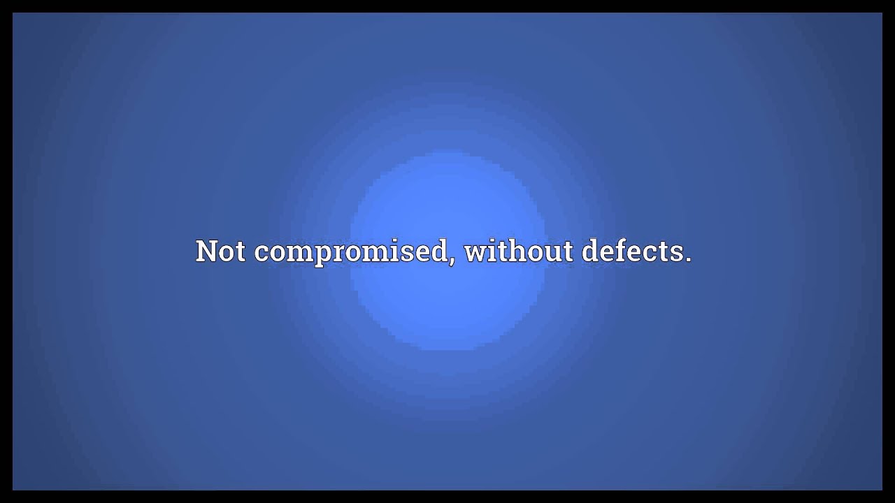 Uncompromised Meaning - YouTube