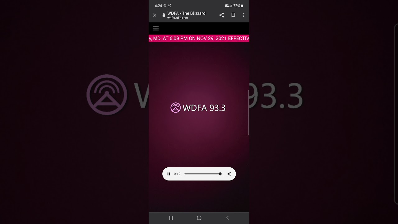 Partial Administrative Message on WDFA 11/29/21 (EAS #105) - YouTube
