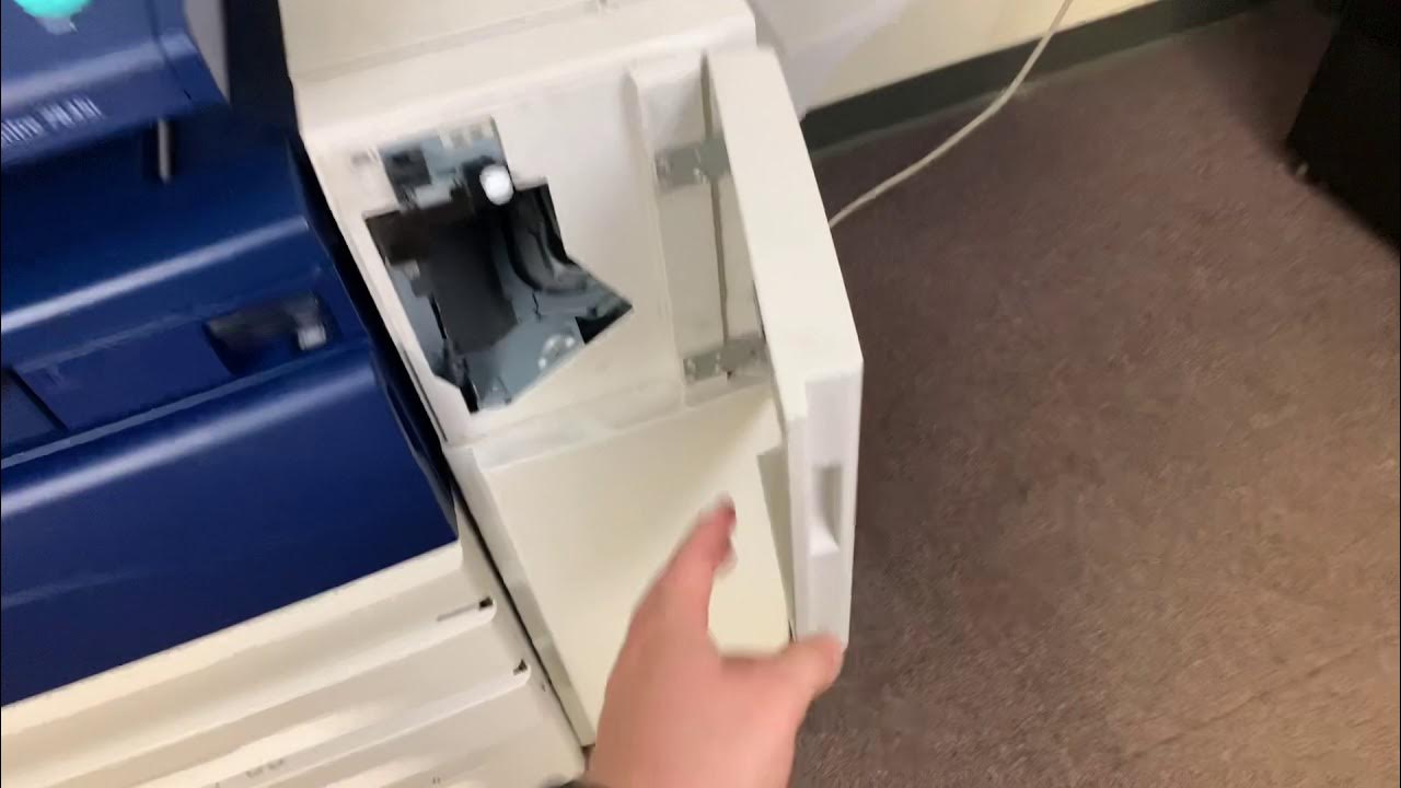 Replacing staples on finisher for Xerox Copier - YouTube