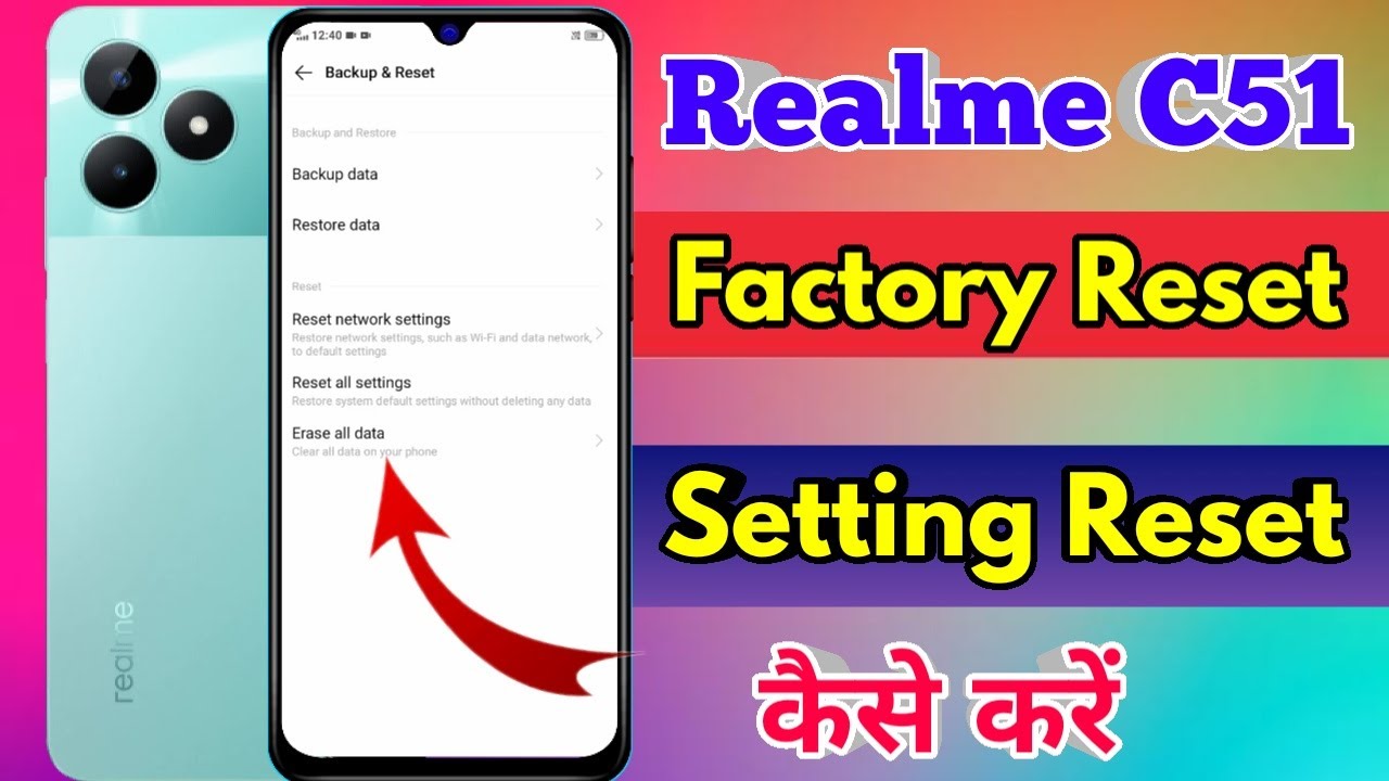 how to reset realme c51, realme c51 reset kaise kare - YouTube