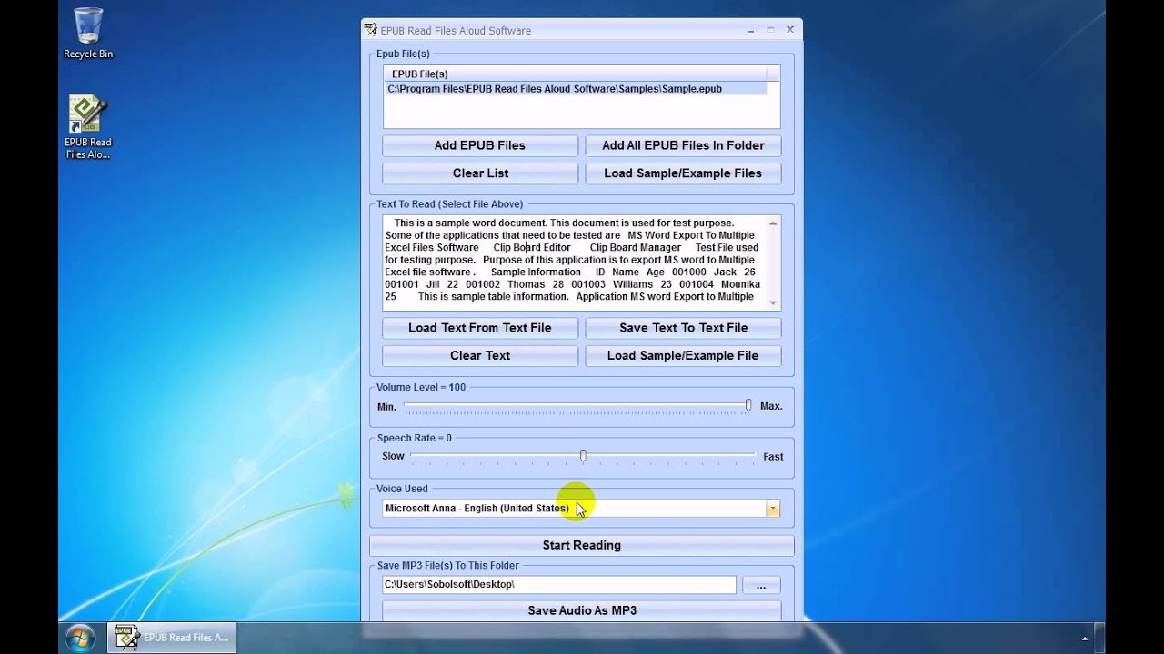 How To Use EPUB Read Files Aloud Software - YouTube