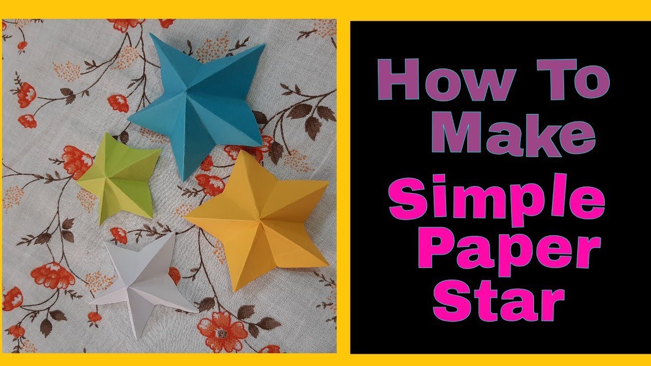 How to make simple & easy paper star - YouTube