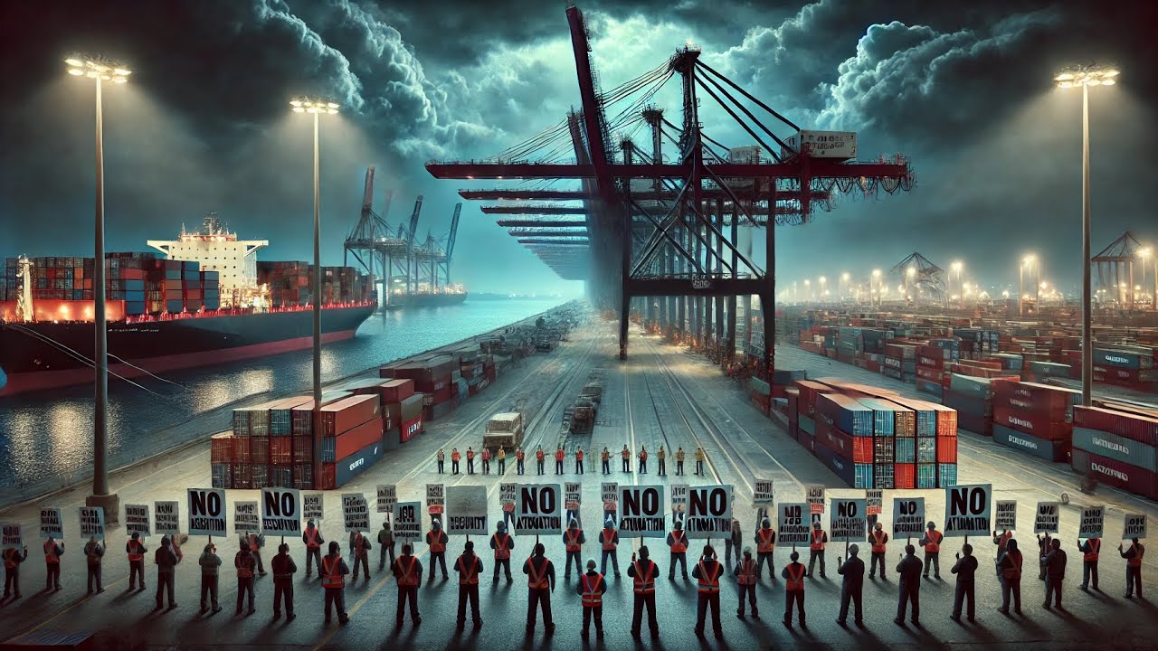 “Midnight Showdown: ILA vs Automation – A Labor Strike That Could ...